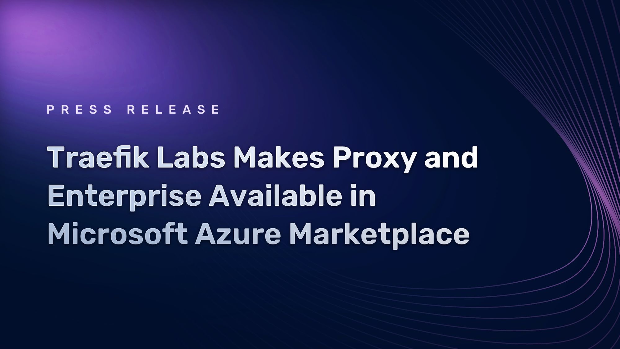 Traefik Available in Microsoft Azure Marketplace