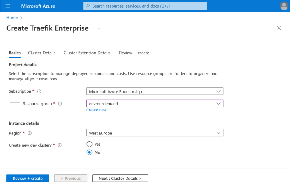 How to Install Traefik via Microsoft Azure Marketplace